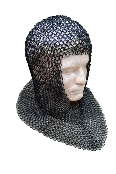 Medieval Knights Butted Steel Chain Mail Coif Head Armor – Vintage ...