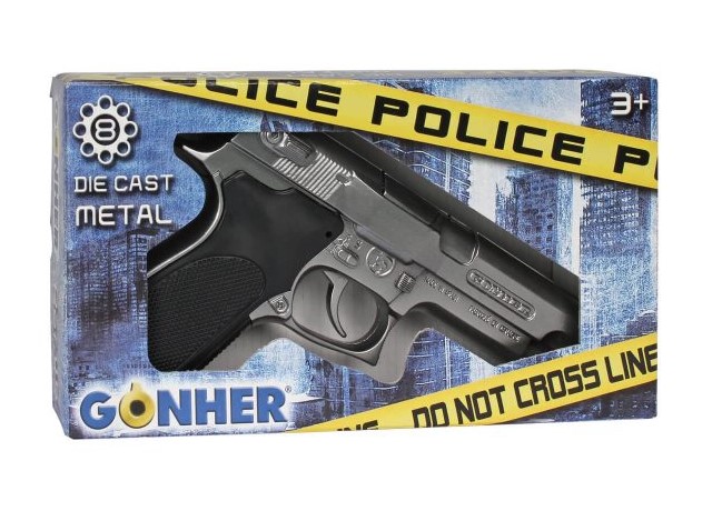 GONHER Toys S&W .45 Style Police Auto Diecast Cap Gun – Vintage ...